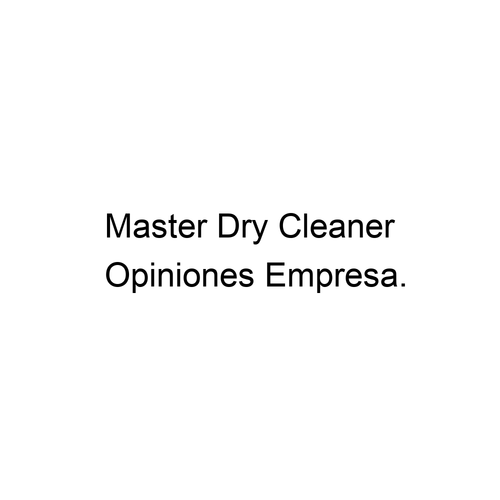 Opiniones Master Dry Cleaner, 12010096