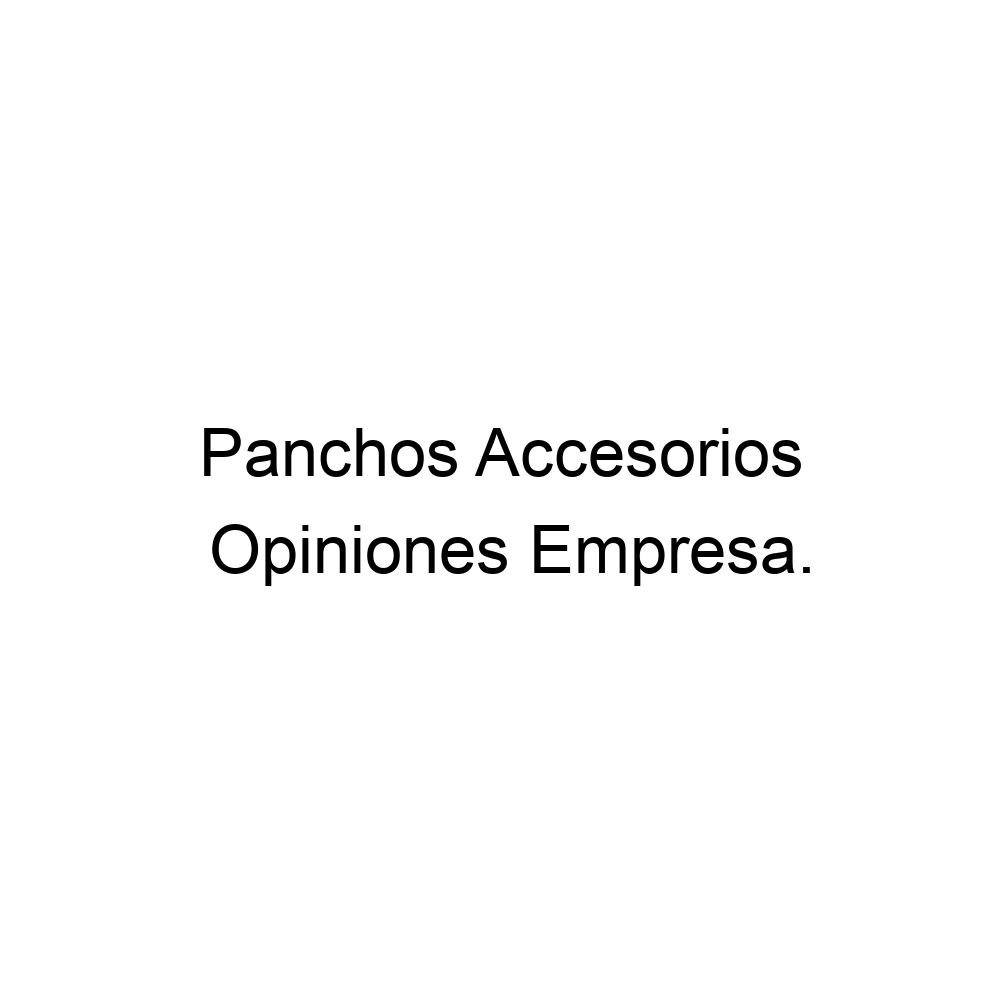 Opiniones Panchos Accesorios, 9613005558